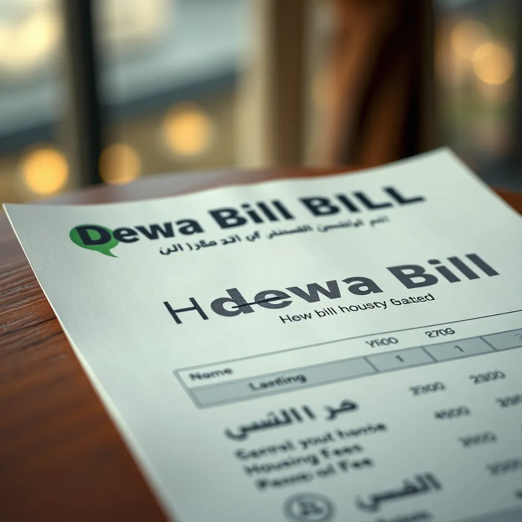 Dewa Bills and Housing Fees in Dubai Real Estate
